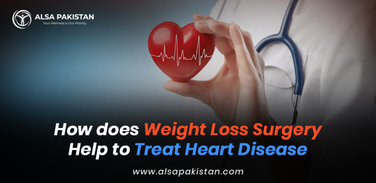 How does weight loss surgery help to treat heart disease?